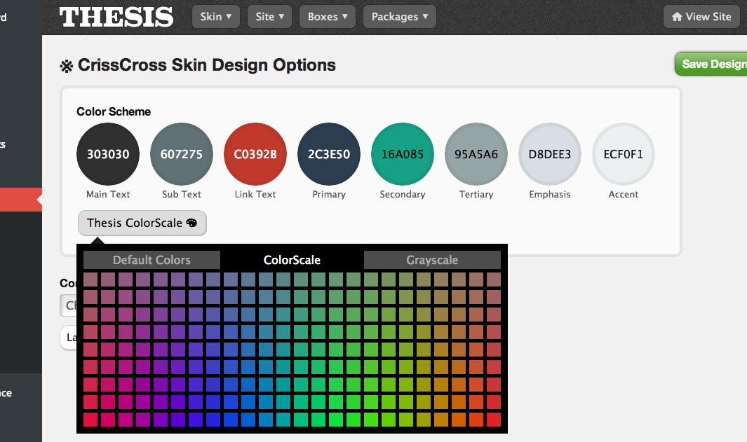 Criss Cross Skin Design Options